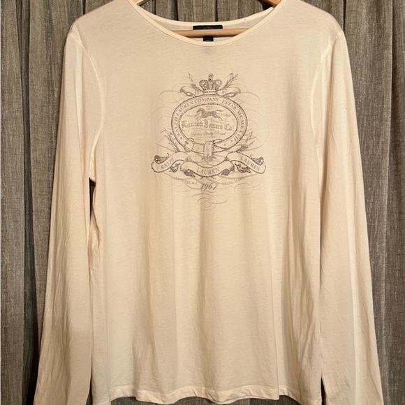 Ralph Lauren | Tops | Lrl Embellished Long Sleeve Top | Poshmark